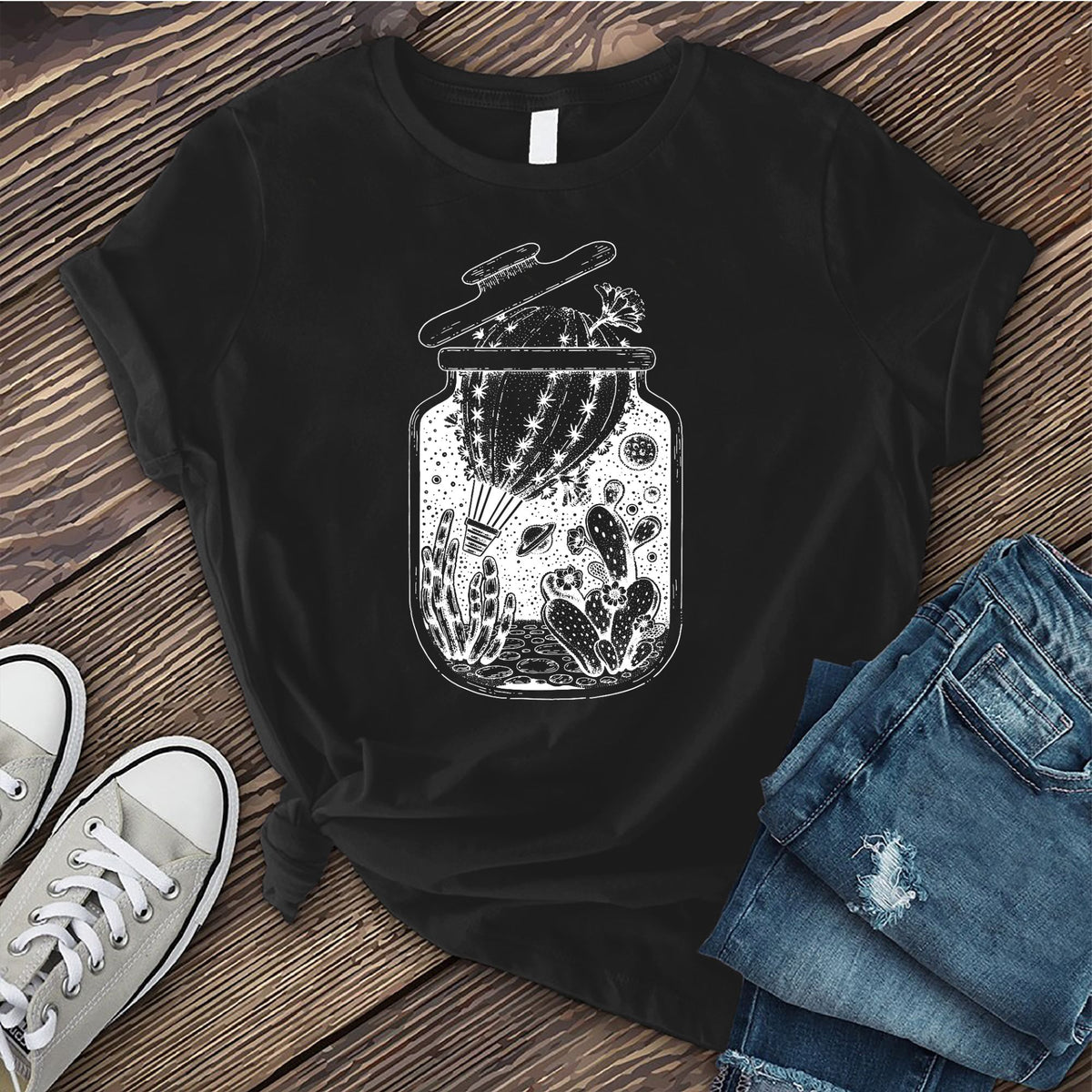 Desert Solar System Jar T-shirt – Cosmic Clothing Co.