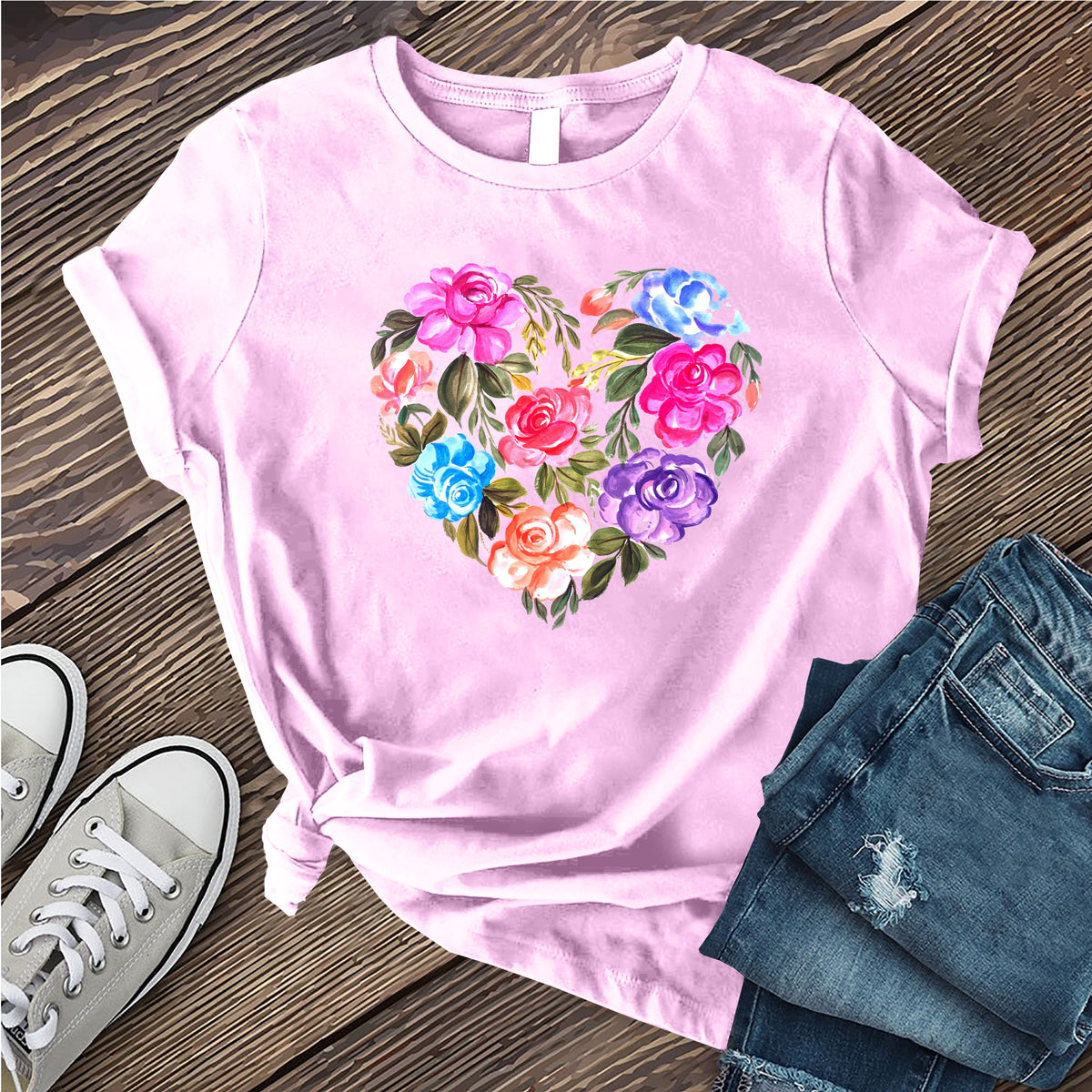 Heart Of Roses T Shirt Cosmic Clothing Co