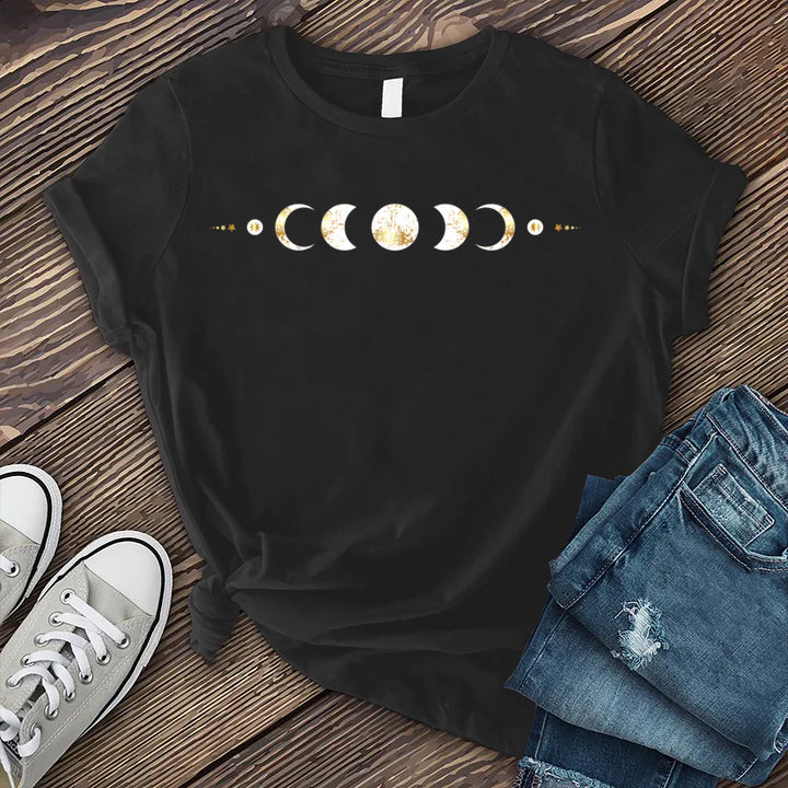 Black and Yellow Moon Phases T-shirt – Cosmic Clothing Co.