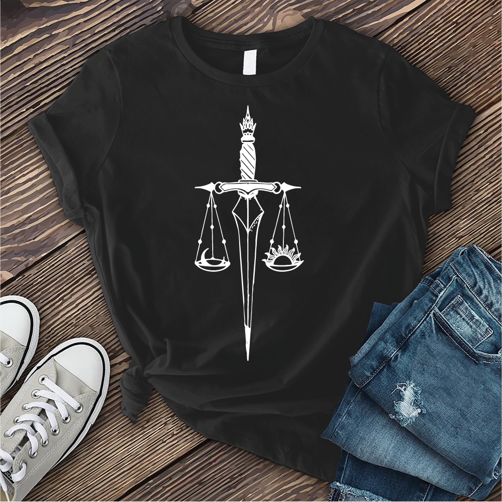 Libra Sword Scale T-shirt – Cosmic Clothing Co.