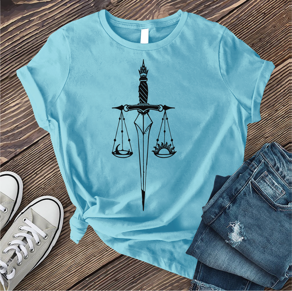 Libra Sword Scale T-shirt – Cosmic Clothing Co.